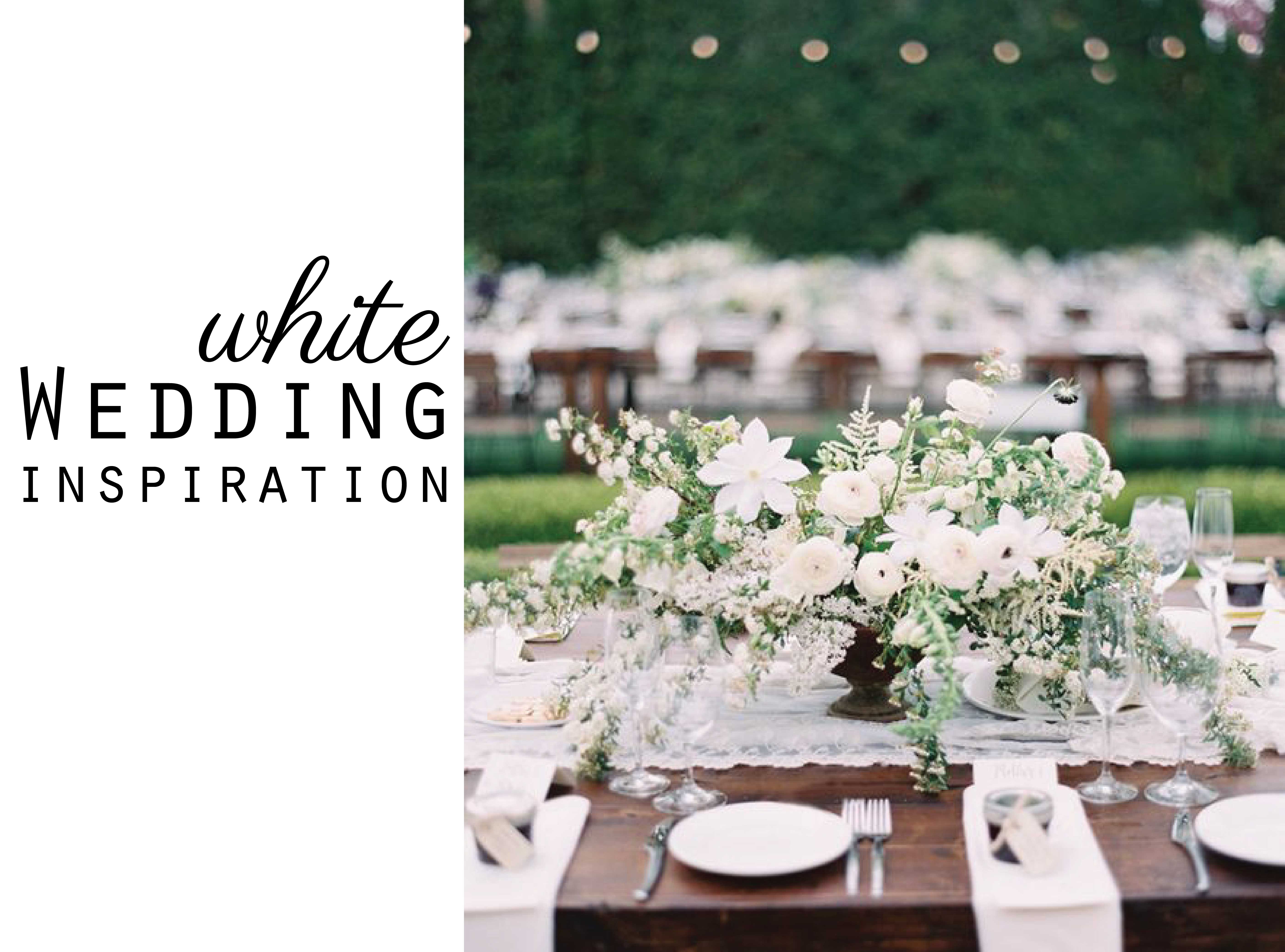White Wedding Colour Inspiration Moodboard - A Side Of Style